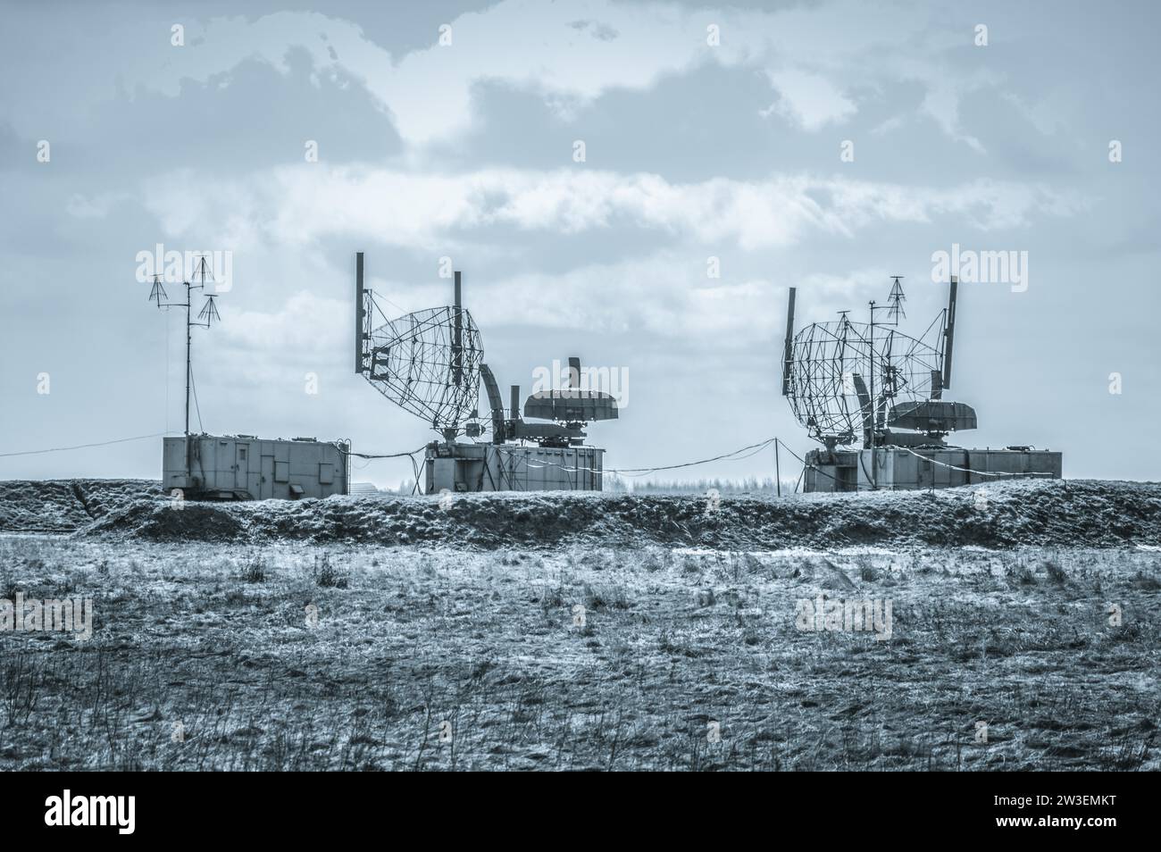 Air defense station image. National security concept. Military ...