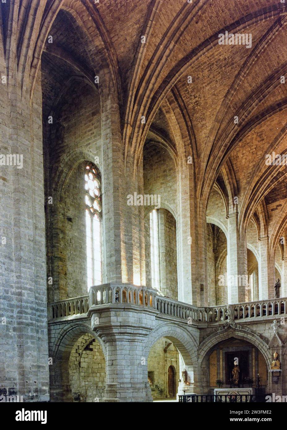 View of the northern aisie. Lettner, Lettner gallery. La Chaise-Dieu ...