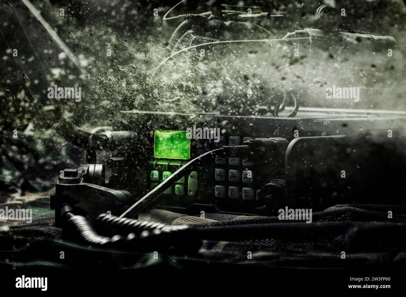 Modern military radio station. The concept of data transmission ...