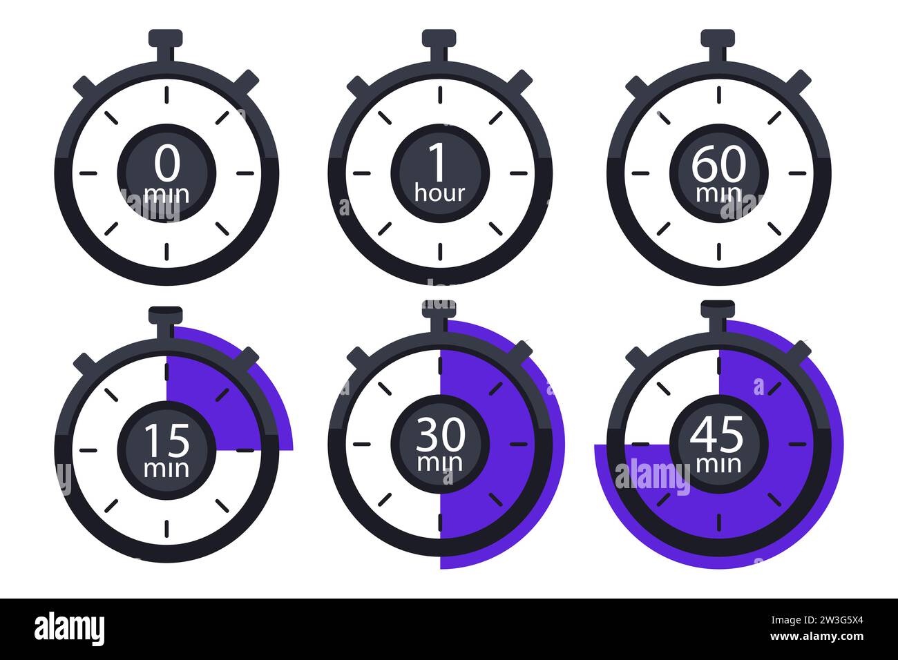 Set of timer with numbers illustration Stock Vector Image & Art - Alamy