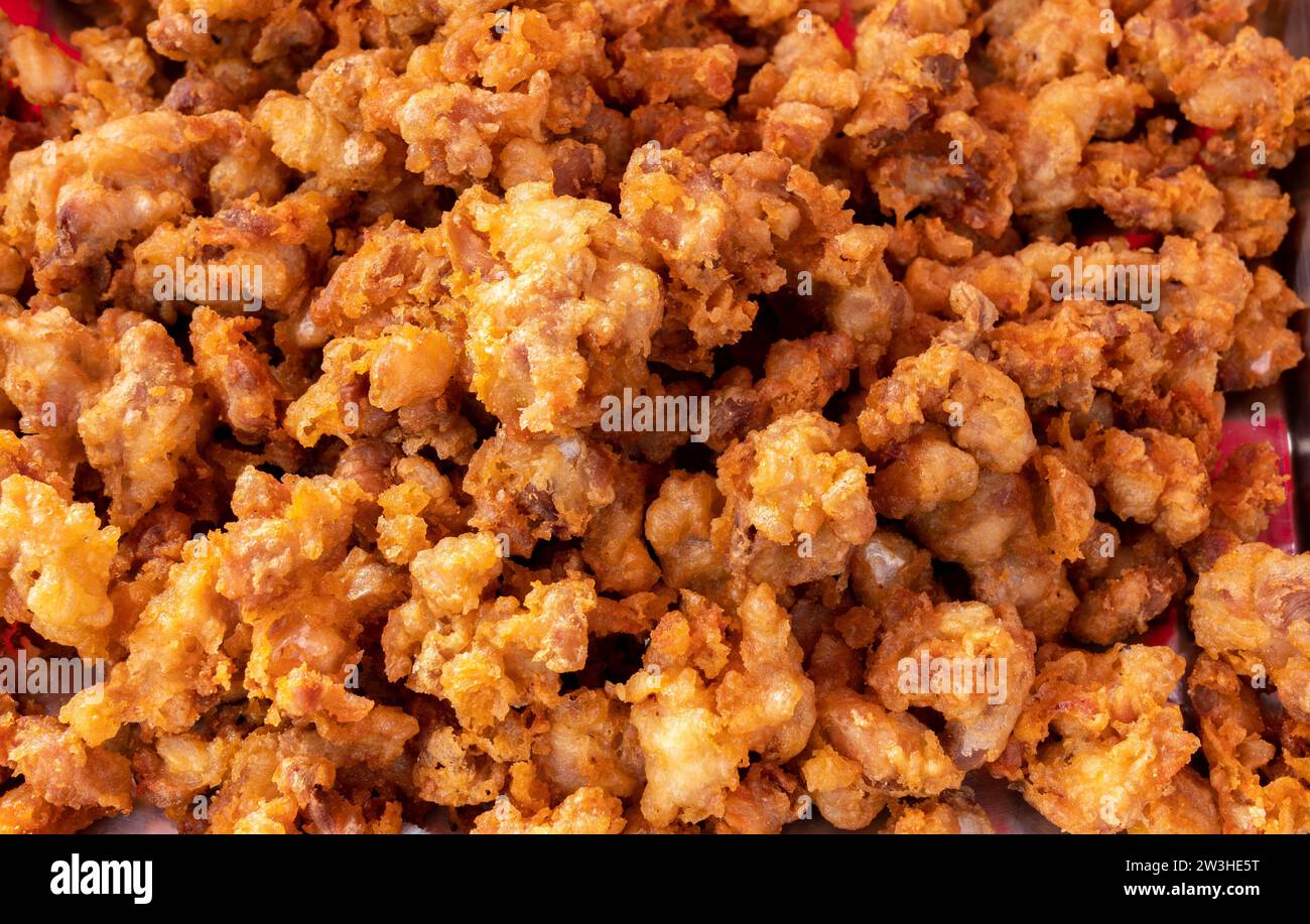 Fried Chicken Skins Stock Photo - Alamy
