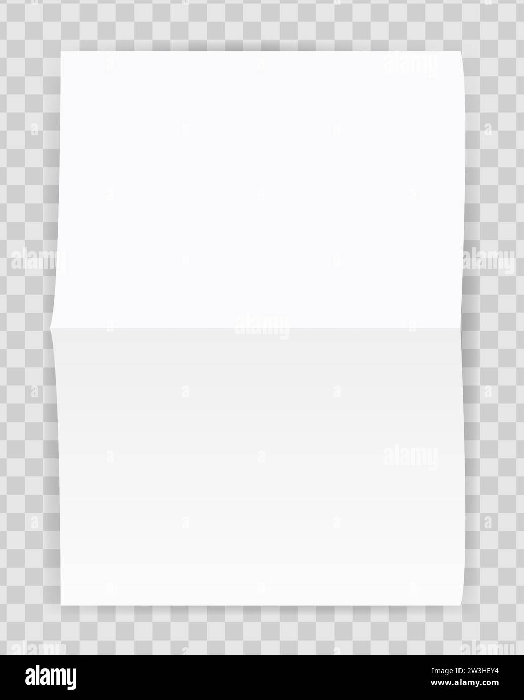 Rectangular curved documentation paper on transparent background ...