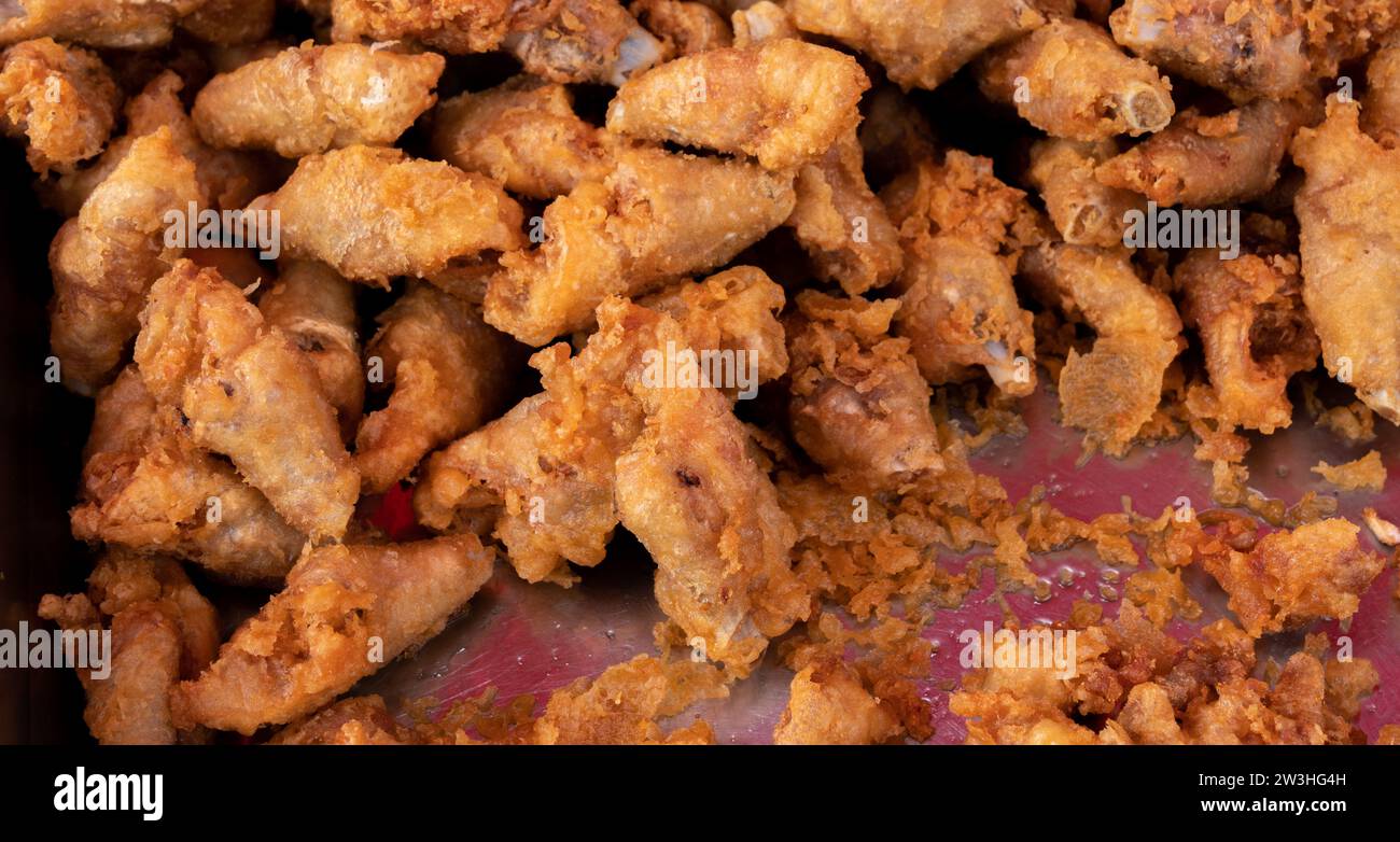 Fried Chicken Skins Stock Photo - Alamy