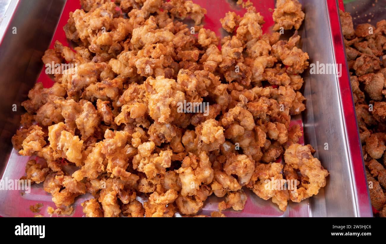 Fried Chicken Skins Stock Photo - Alamy