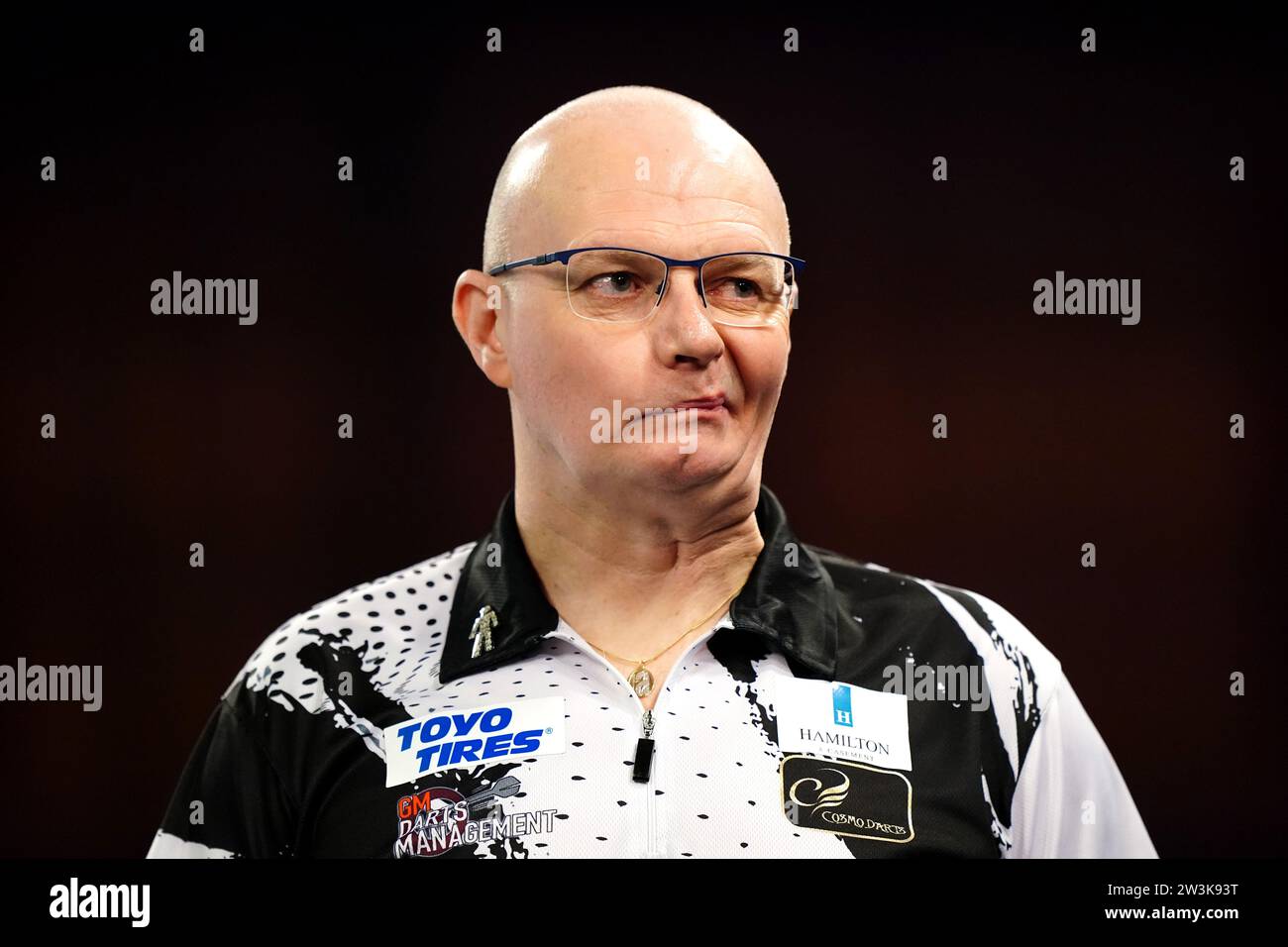 Mickey Mansell reacts during his match against Xiaochen Zong (not ...