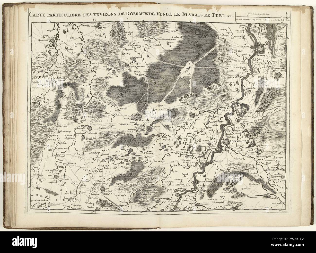 Map of the surroundings of Roermond and Venlo, 1709, 1709 Map of the ...