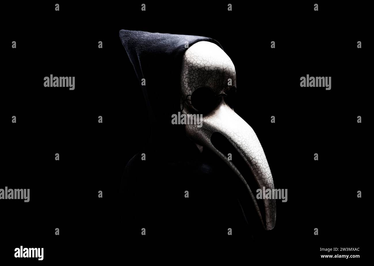 Portrait of a doctor in an old venetian mask. Healthcare concept ...