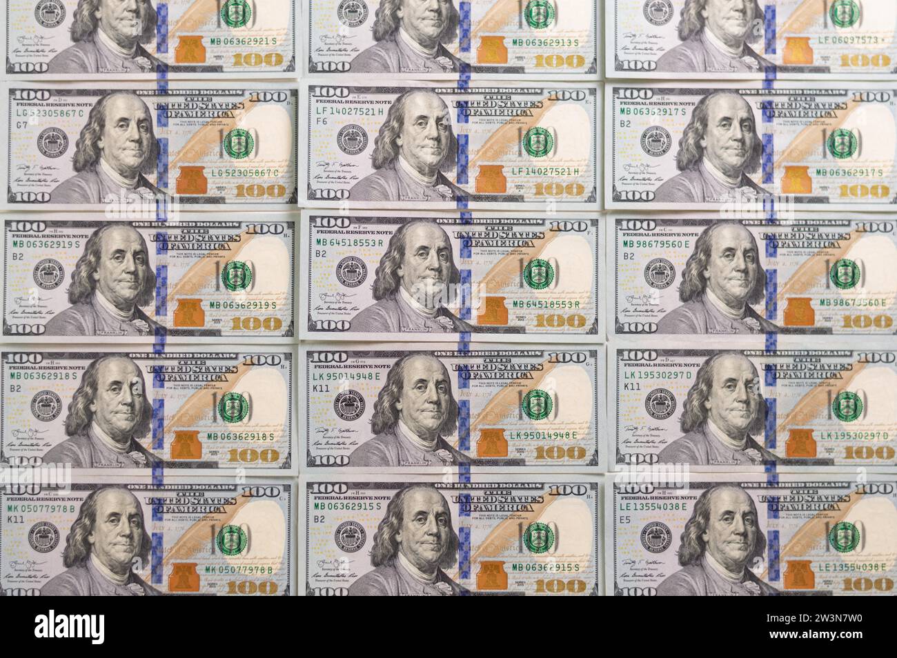 Hundred dollar bills. American dollars in cash. Cash one hundred dollar ...