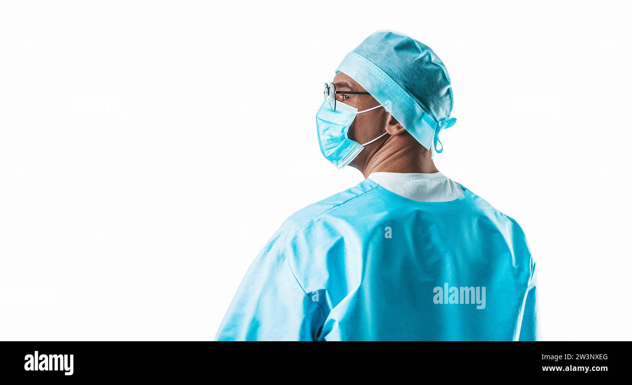 Doctor back view hospital hi-res stock photography and images - Alamy