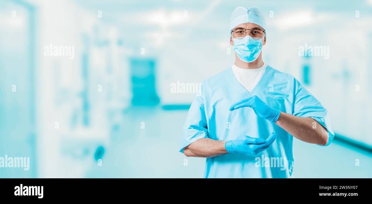 Portrait doctor symbolizing protection hi-res stock photography and ...