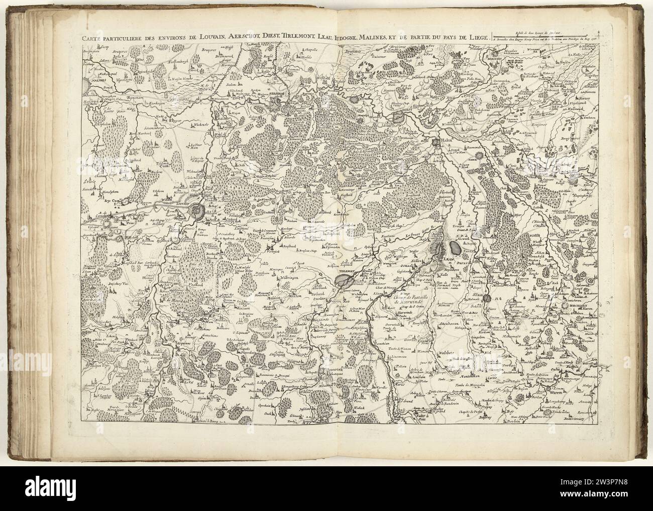 Map of Brabant, 1706, 1706 Map of a part of Flemish Brabant with the ...