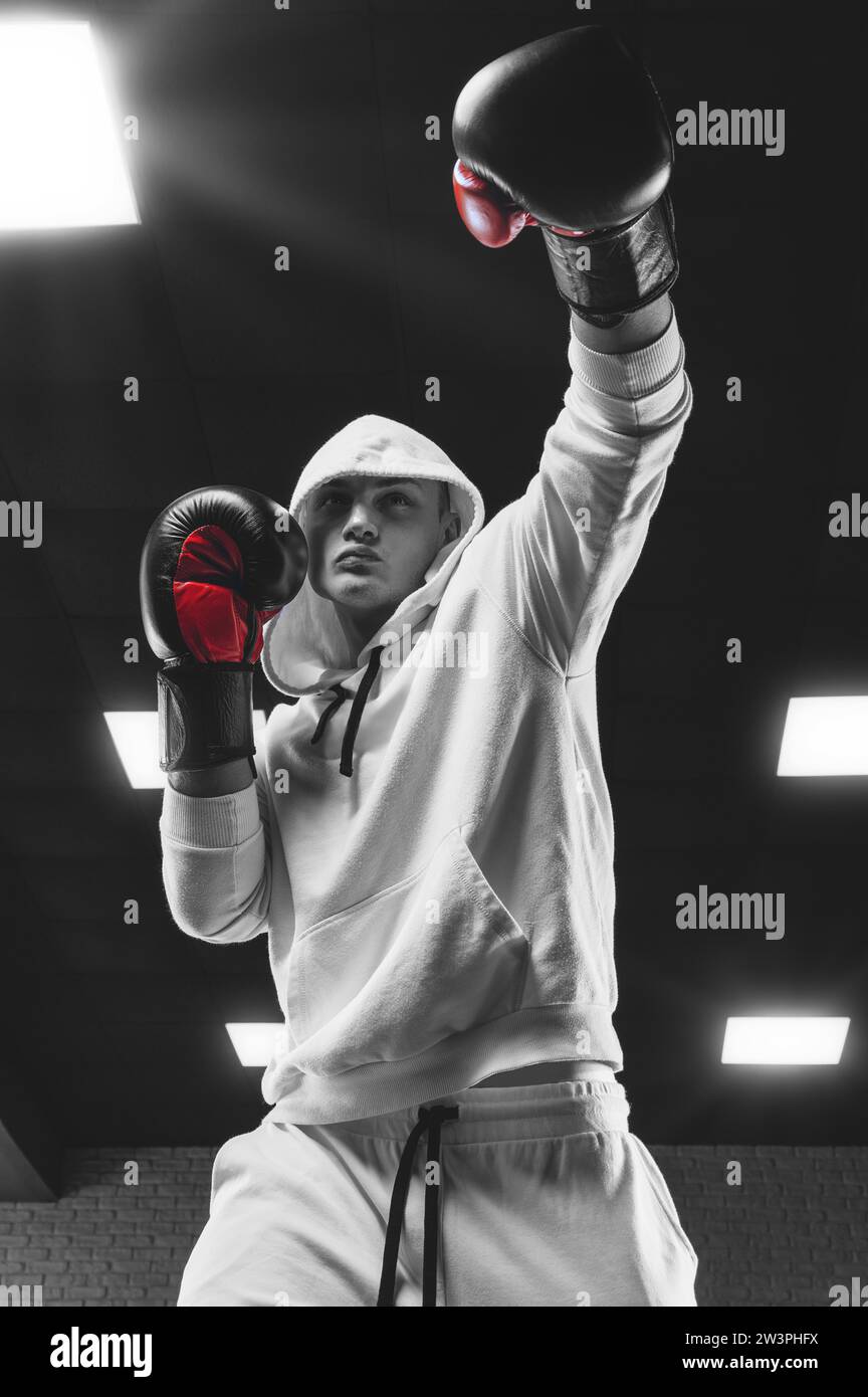Male boxer hood hi-res stock photography and images - Alamy