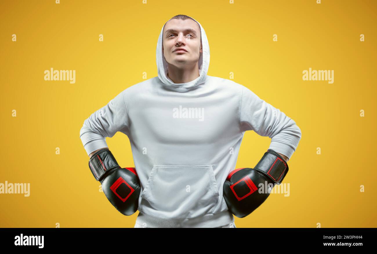 White male boxer gloves hi-res stock photography and images - Alamy