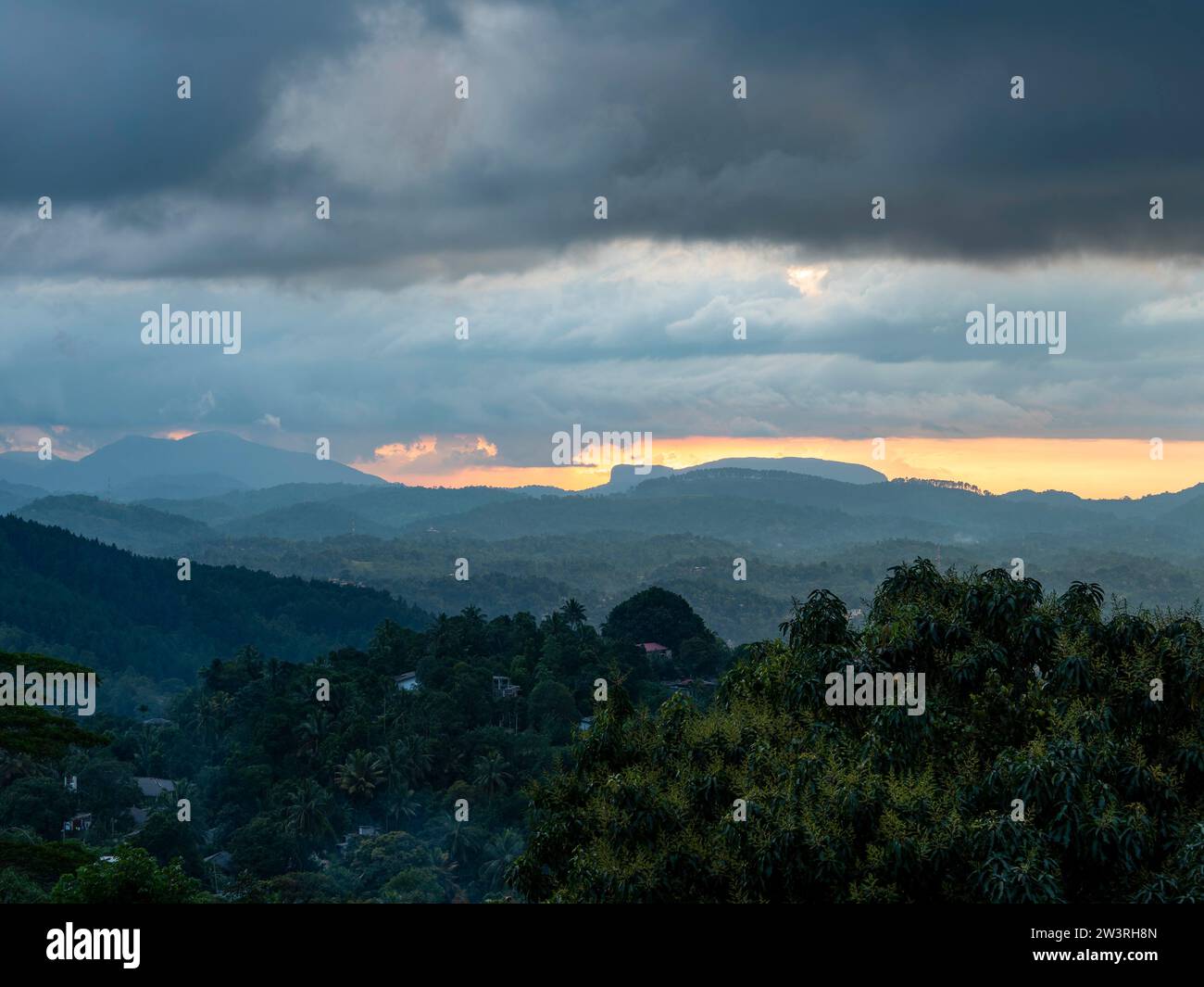 Mountain landscape with clouds near Kandy, Sri Lanka Stock Photo - Alamy
