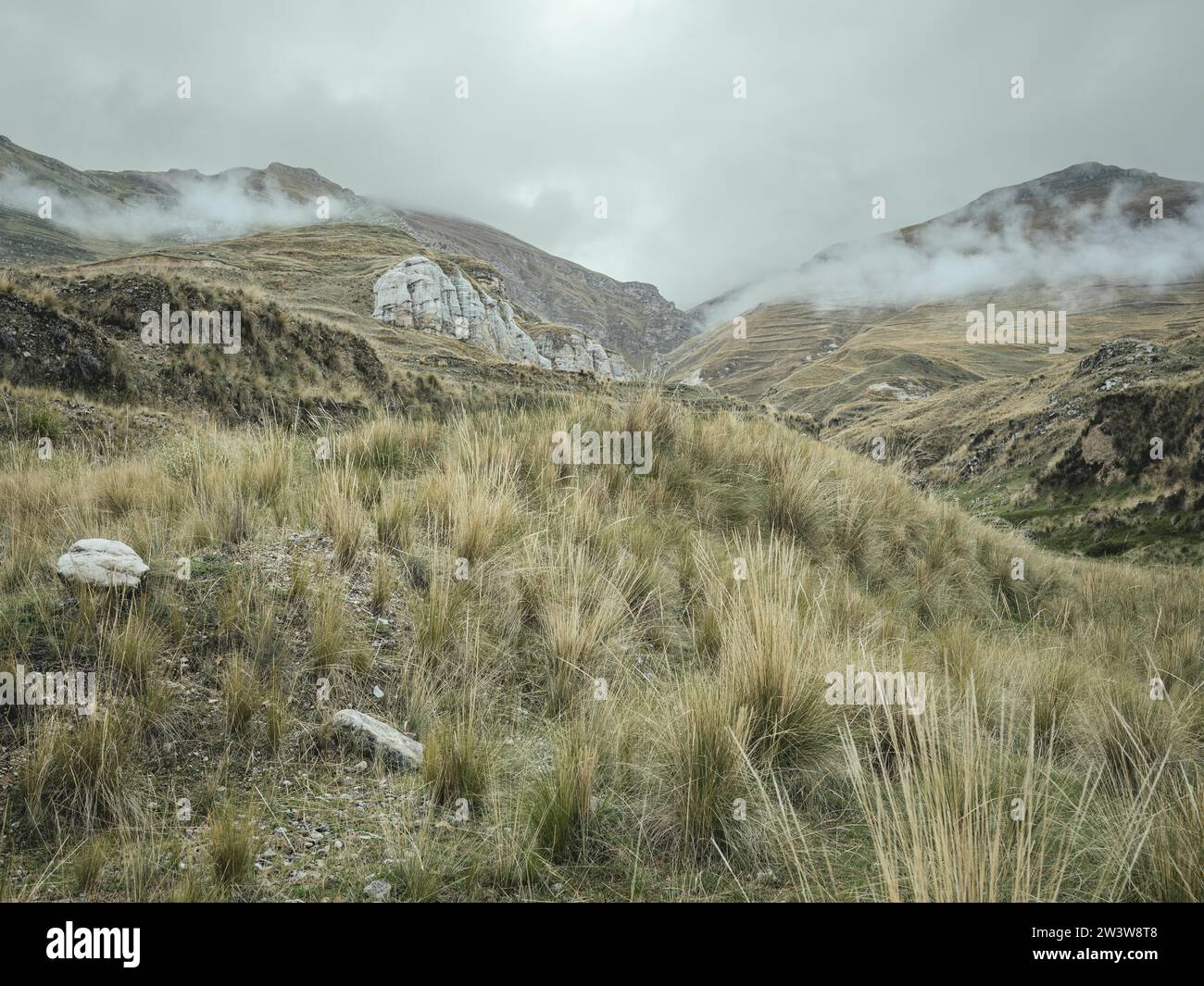 Landscape in the Andean highlands, Curipata, Peru Stock Photo - Alamy