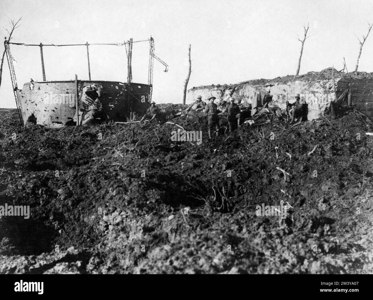 Official photograph taken on the British Western Front showing ...