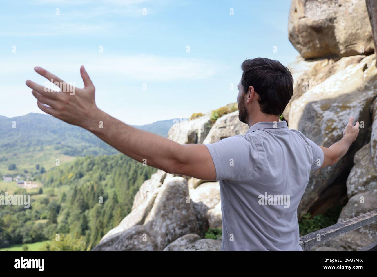 Arms wide open man hi-res stock photography and images - Alamy