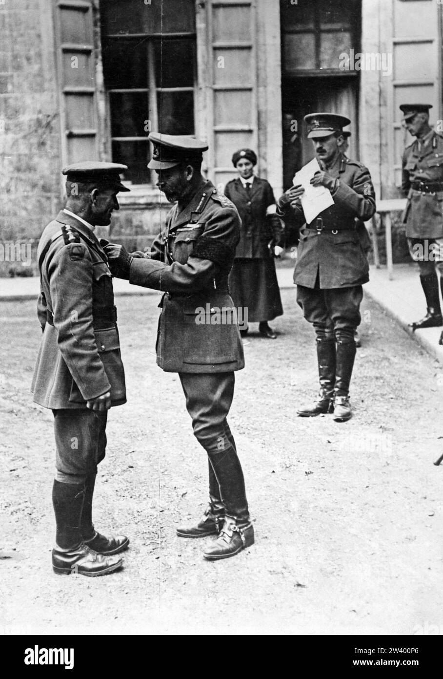 Official photograph taken on the British Western Front showing soldier ...