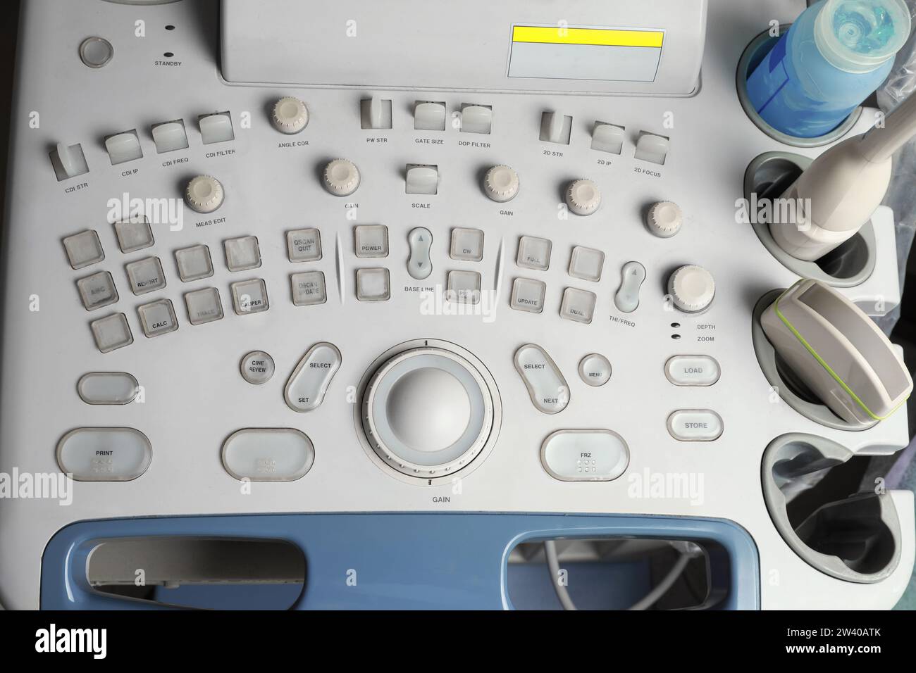 Ultrasound control panel with ultrasonic transducers and transmission ...