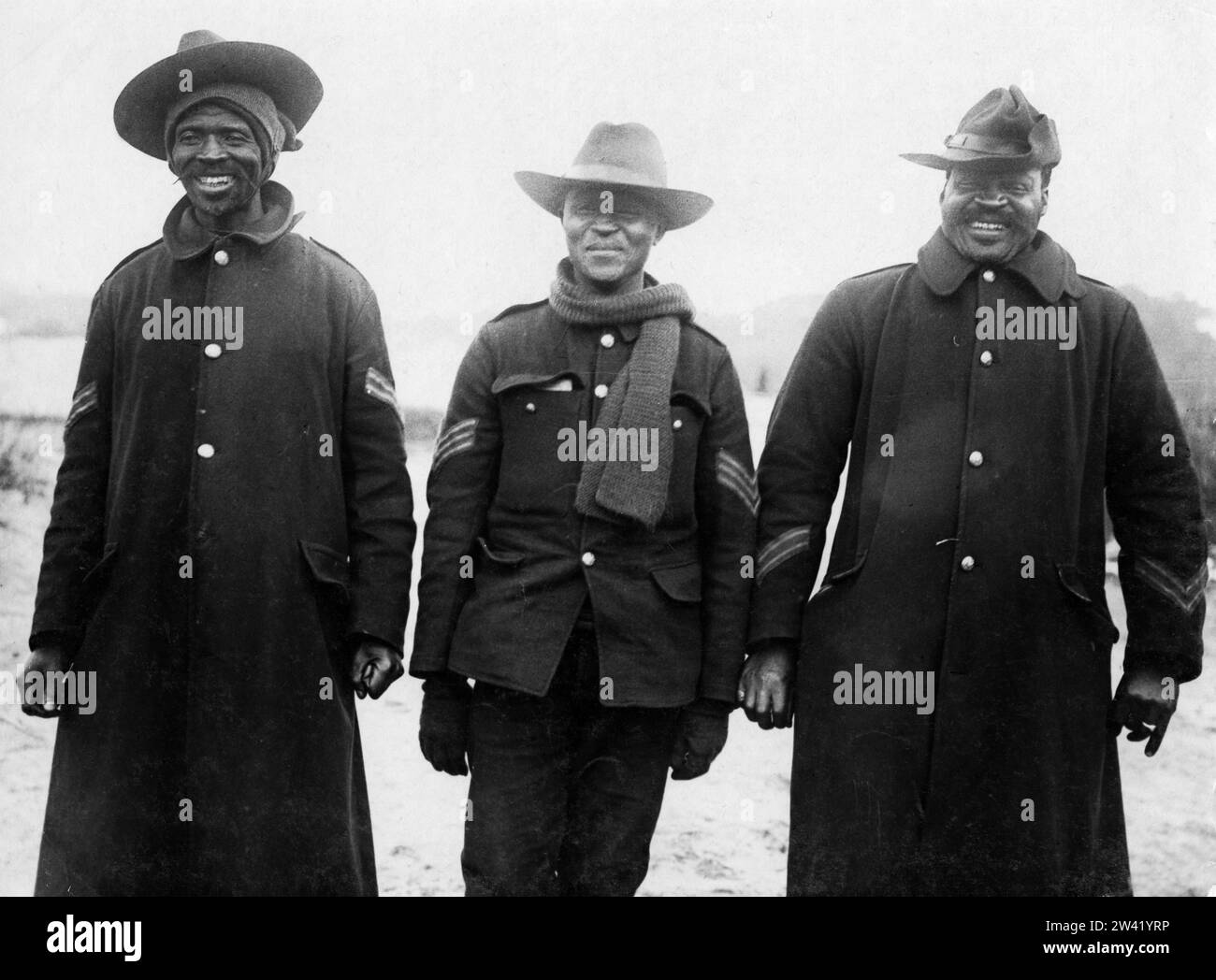 Official photograph taken on the British Western Front showing three ...