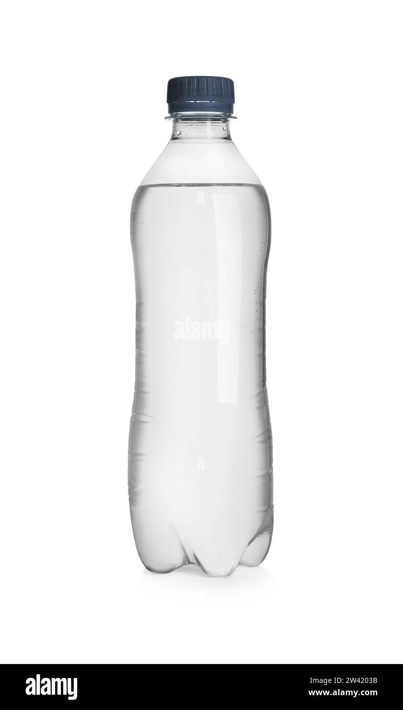 One plastic bottle with fresh water isolated on white Stock Photo - Alamy