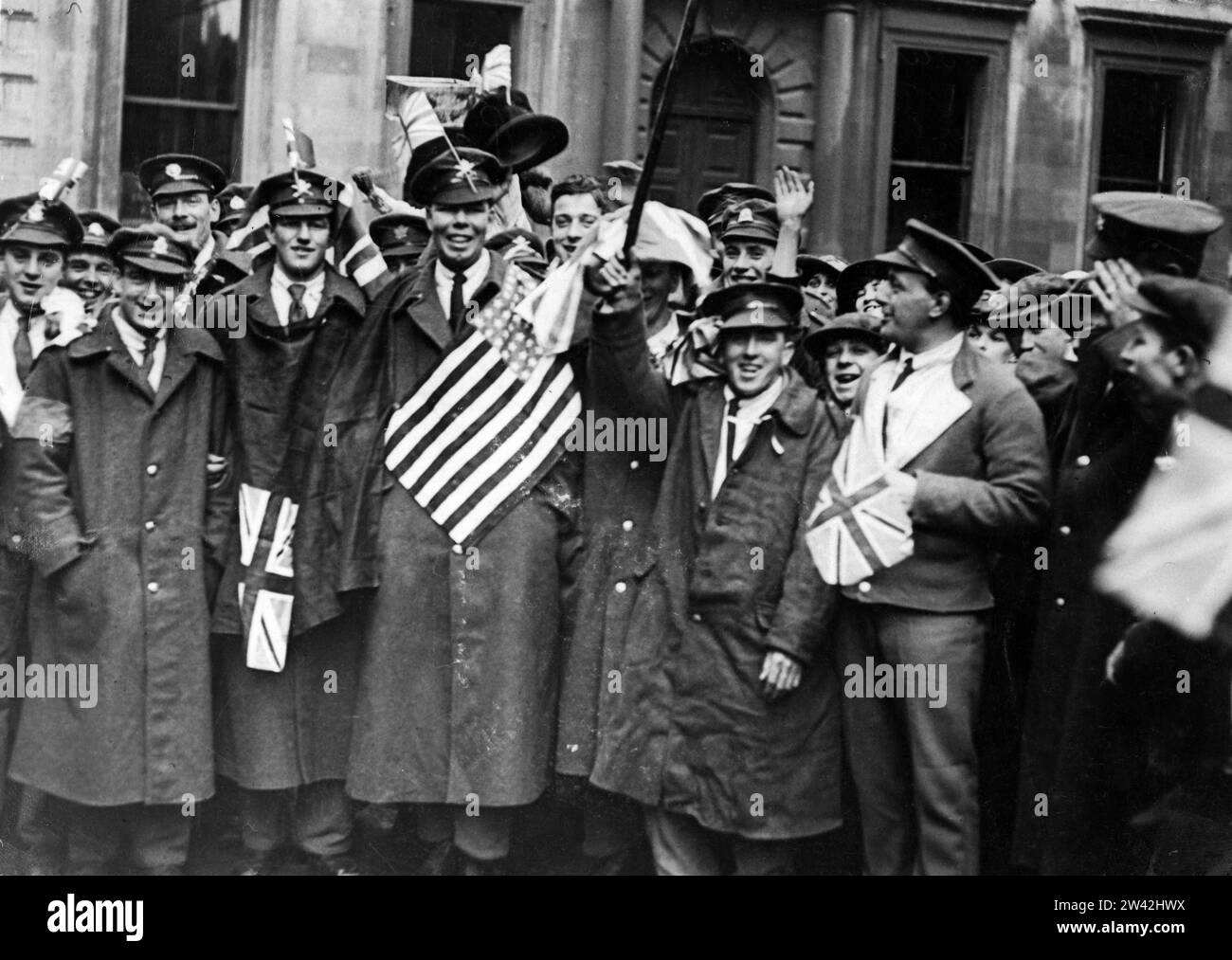 Official photograph showing civilians celebrating victory Stock Photo ...