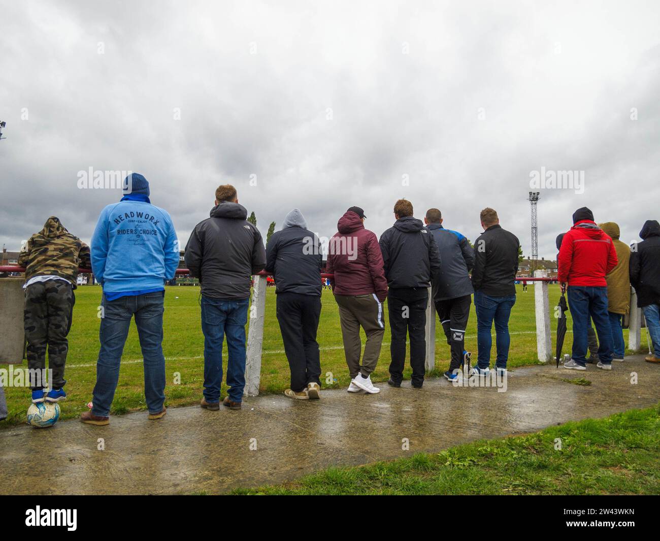 Spectators watching a non league football match in 2018 Stock Photo - Alamy