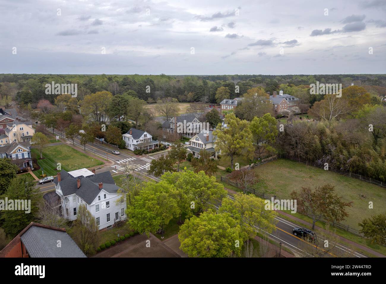 colonial historic williamsburg aerial panorama view cityscape landscape ...