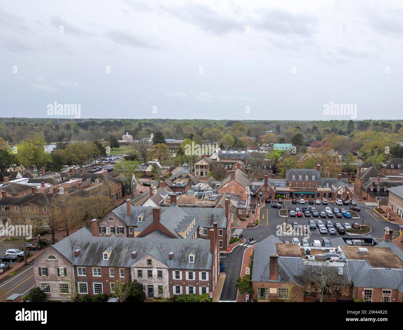 colonial historic williamsburg aerial panorama view cityscape landscape ...