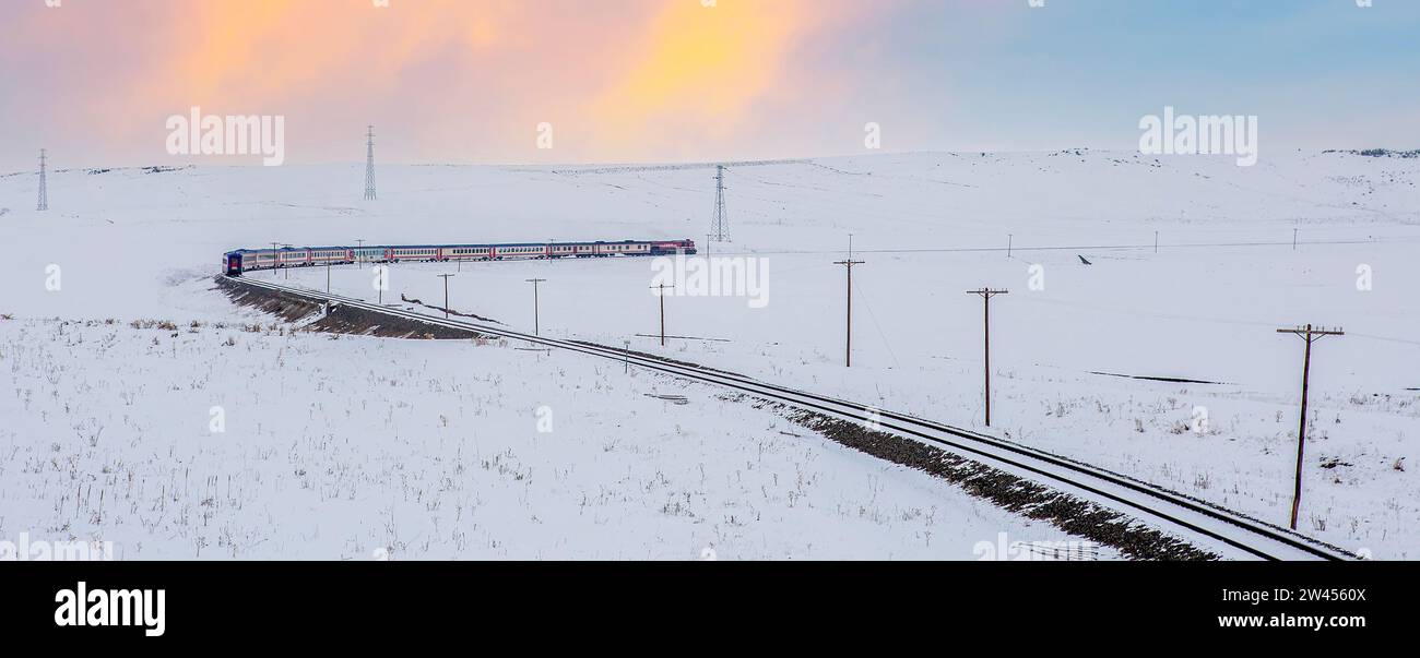 Eastern Express in Winter Kars Turkey Stock Photo - Alamy