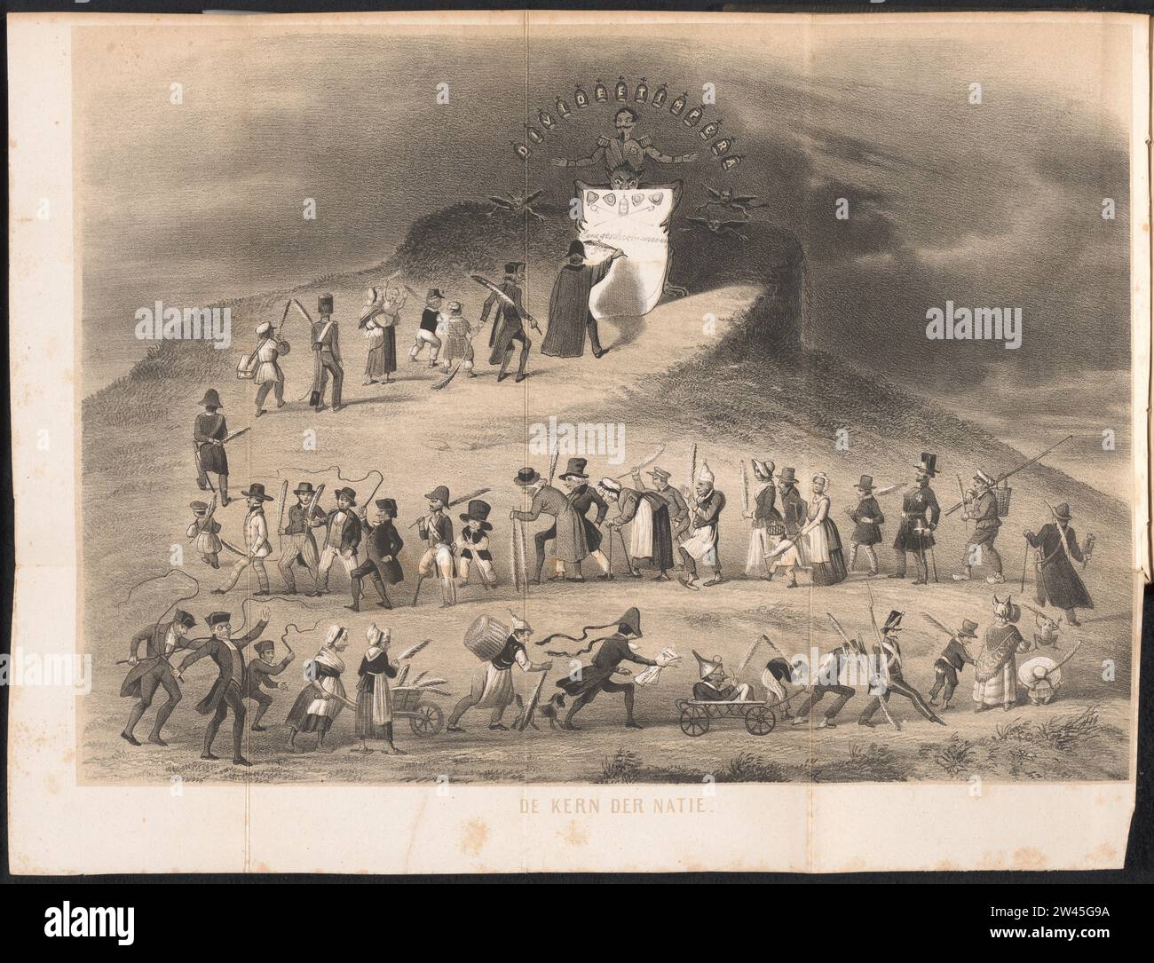 Cartoon in Leiden Student Almanac, 1854, 1854 Cartoon on the April ...