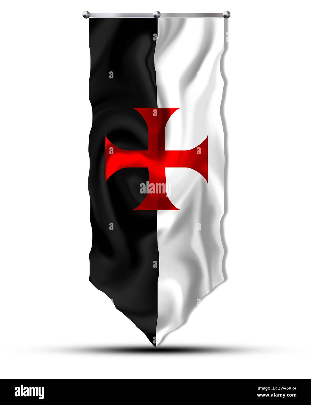 illustration of the flag of the Knights Templar, Crusades Stock Photo ...