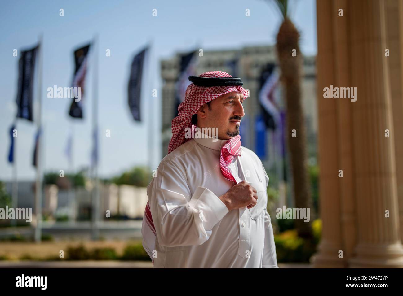 Saudi Arabian Football Federation President Yasser Al Misehal poses for ...