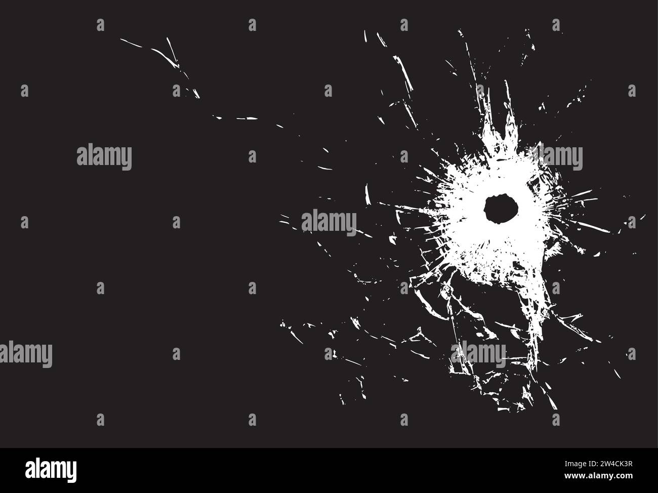 gun bullet hole in glass Stock Vector Image & Art - Alamy