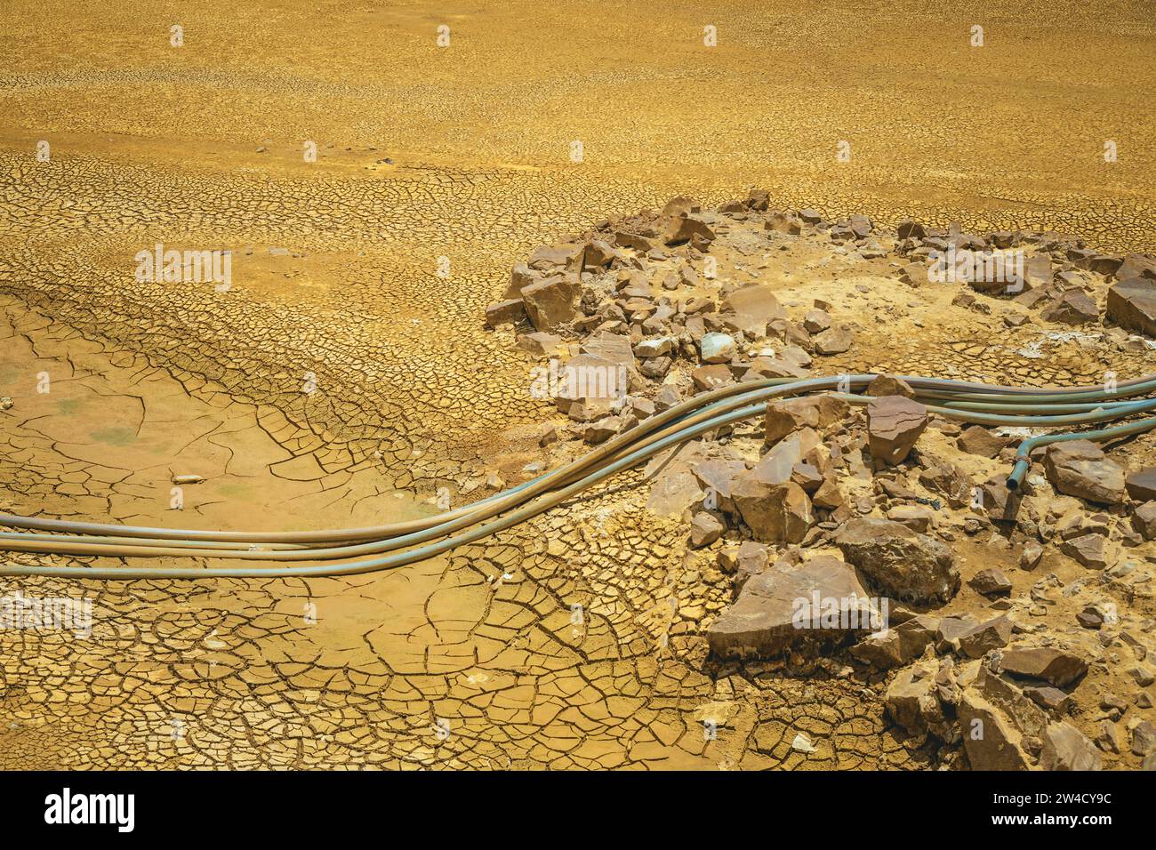 Slag, remains of open-cast mines, Alto de Ticlio, Per Stock Photo - Alamy