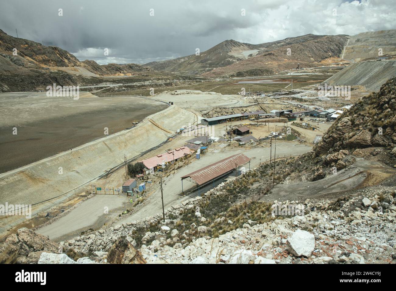 Open-cast mine of the Chinese consortium Minera Chinalco Peru, Ticlio ...