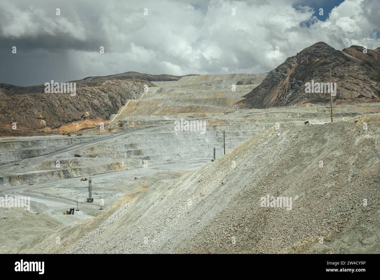 Open-cast mine of the Chinese consortium Minera Chinalco Peru, Ticlio ...