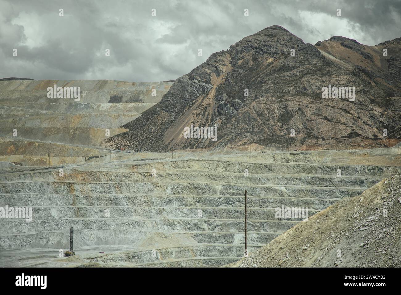 Open-cast mine of the Chinese consortium Minera Chinalco Peru, Ticlio ...