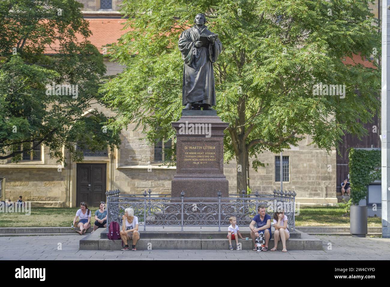 Statue Martin Luther, Anger, Erfurt, Thüringen, Deutschland Stock Photo ...