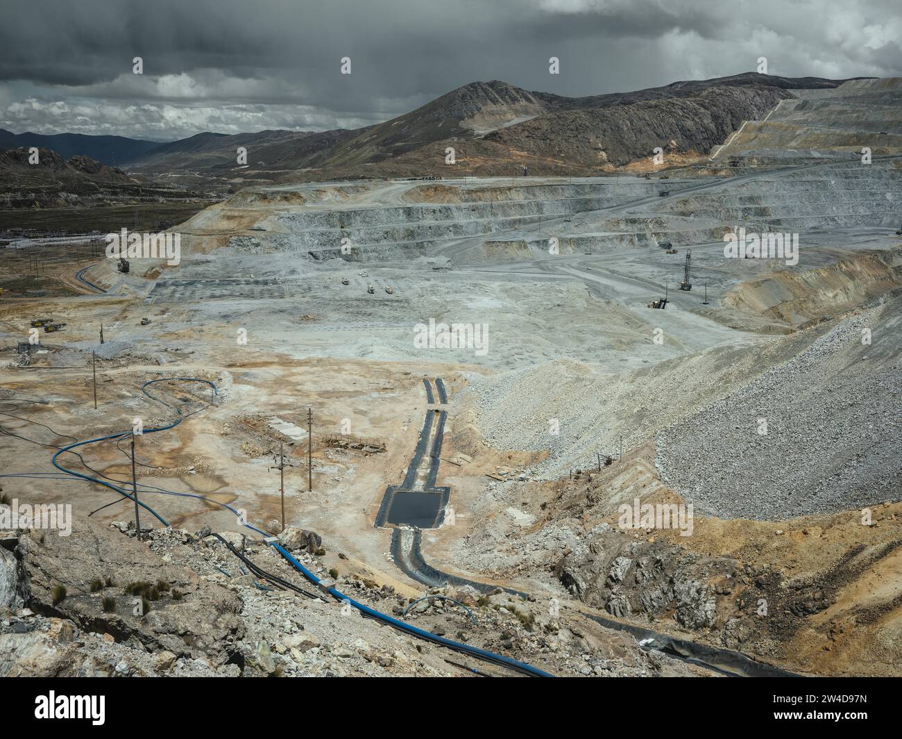 Open-cast mine of the Chinese consortium Minera Chinalco Peru, Ticlio ...