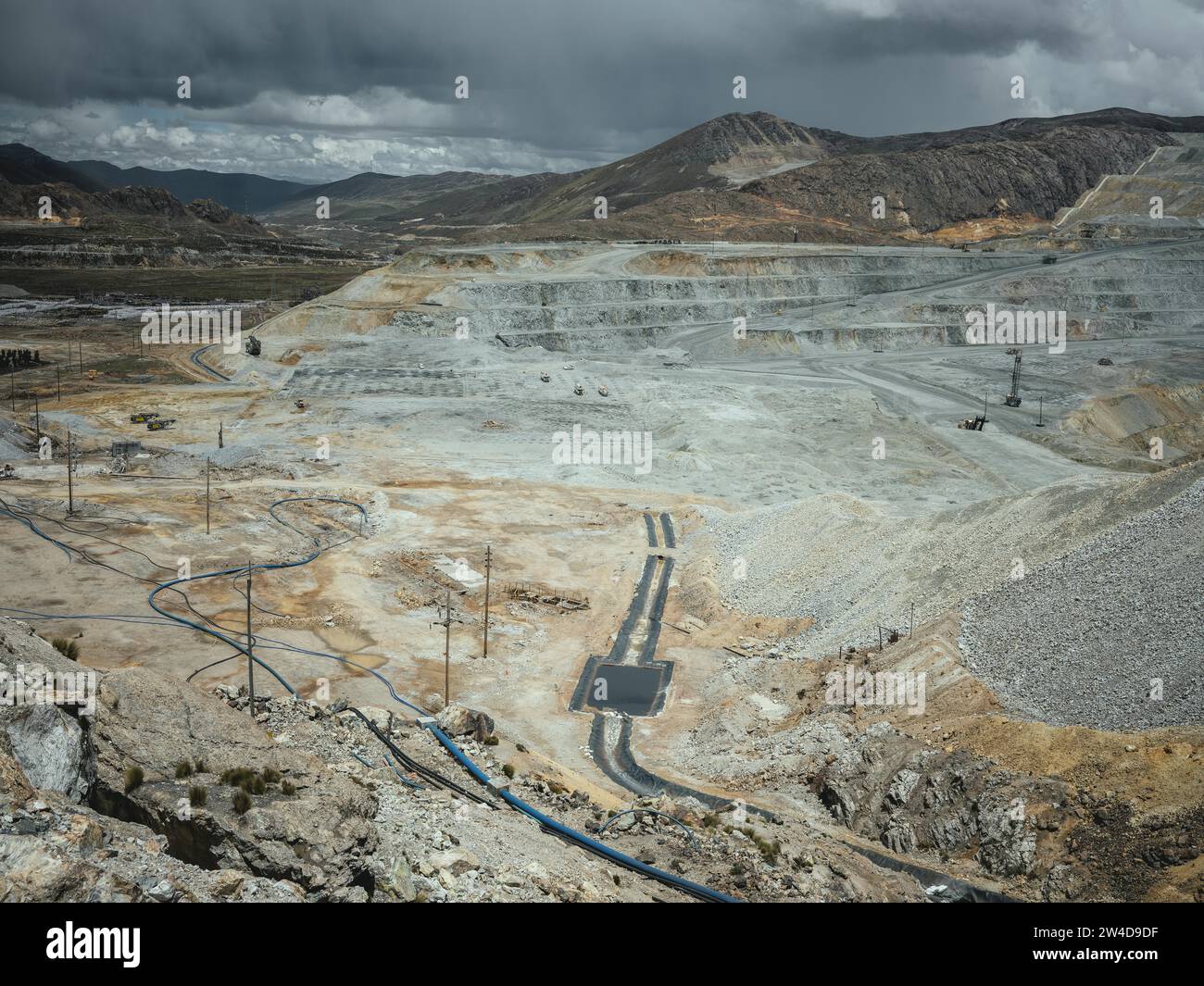 Open-cast mine of the Chinese consortium Minera Chinalco Peru, Ticlio ...