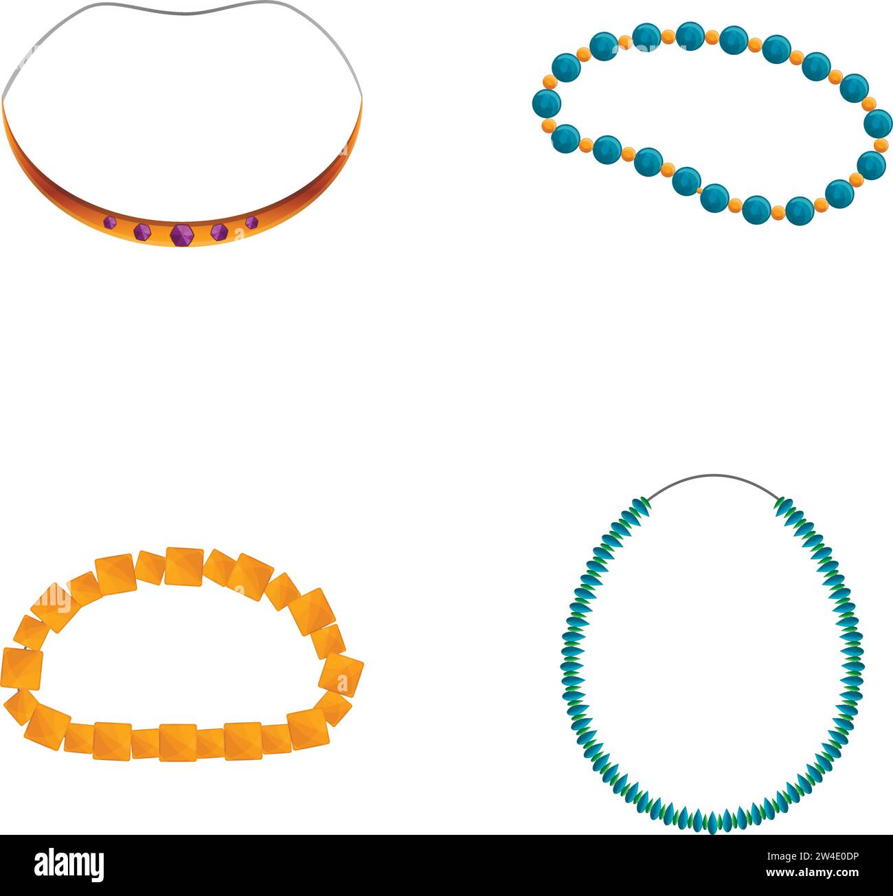 Handmade jewelry icons set cartoon vector. Making jewelry. Woman ...