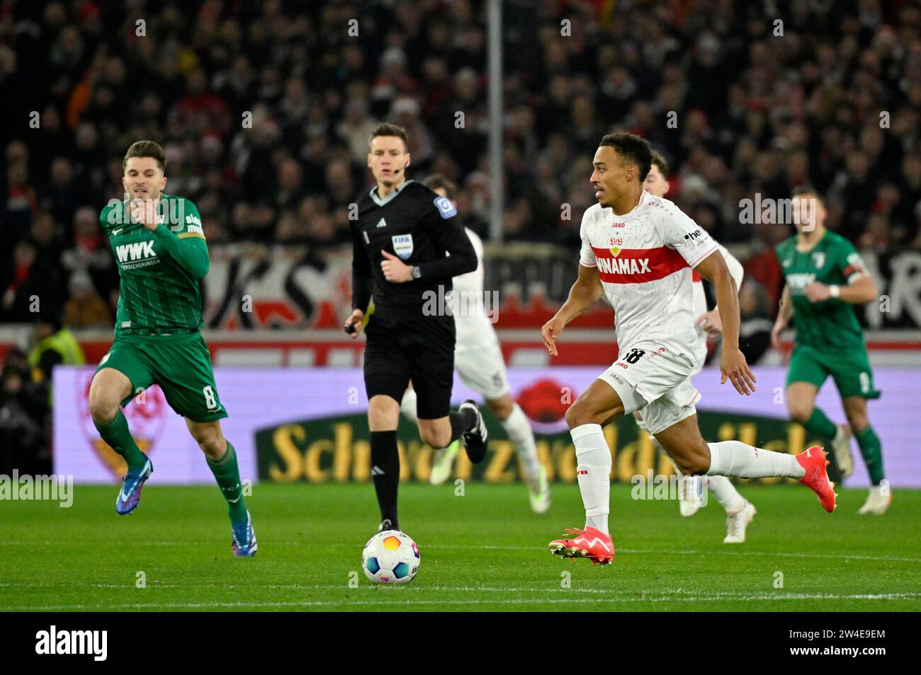 Stuttgart, Deutschland. 20th Dec, 2023. Jamie Leweling VfB Stuttgart ...