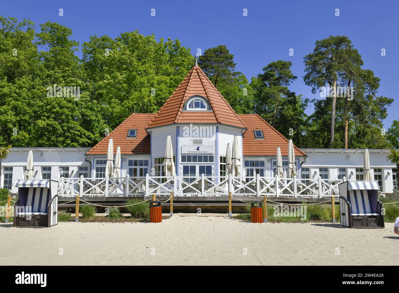 Seebad, Seestraße, Bad Saarow, Brandenburg, Deutschland Stock Photo - Alamy