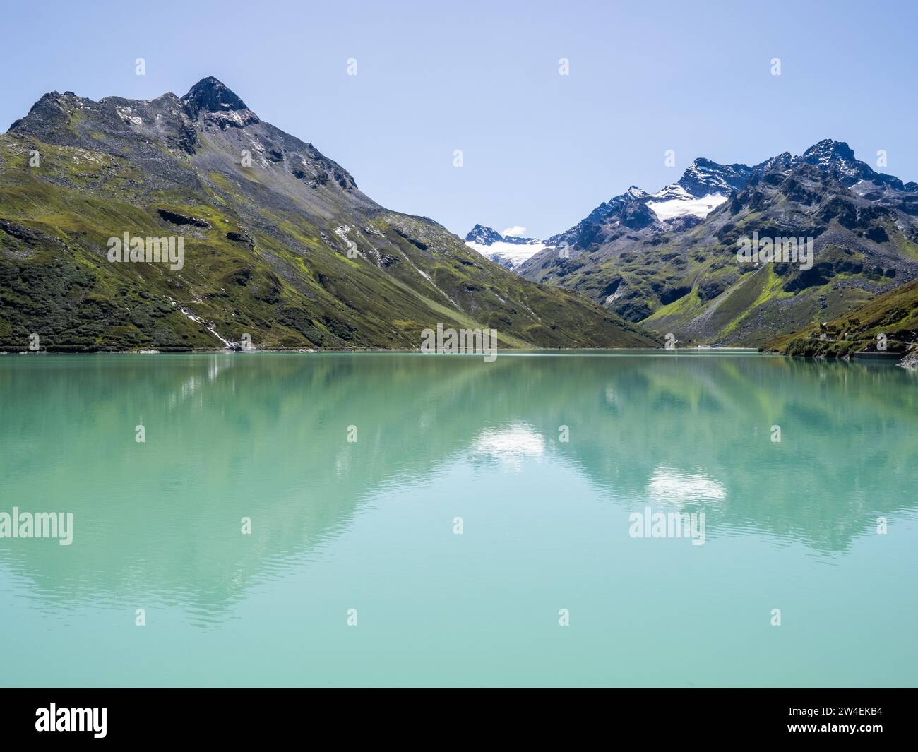 Bielerhoehe on Lake Silvretta, Silvretta reservoir, Silvretta High ...