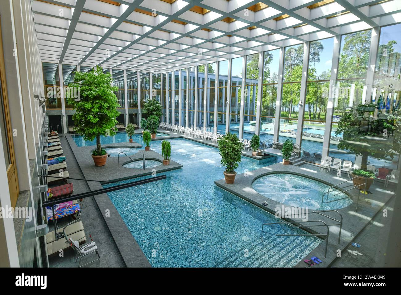 Therme, Am Kurpark, Bad Saarow, Brandenburg, Deutschland Stock Photo ...