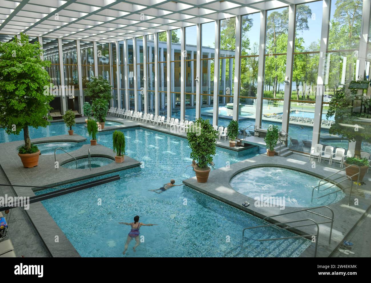 Therme, Am Kurpark, Bad Saarow, Brandenburg, Deutschland Stock Photo ...