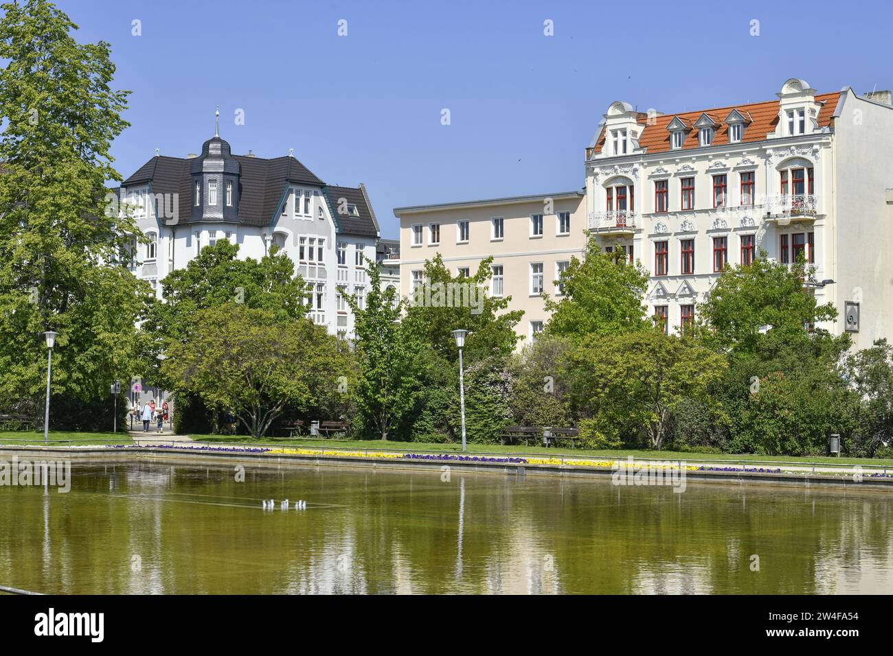 Altbauten, Schillerpark, August-Bebel-Straße, Cottbus, Brandenburg ...