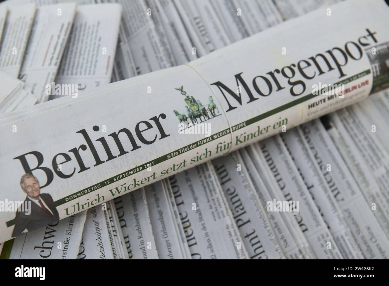 Zeitungsstapel, Tageszeitung Zeitungsstapel, Tageszeitung