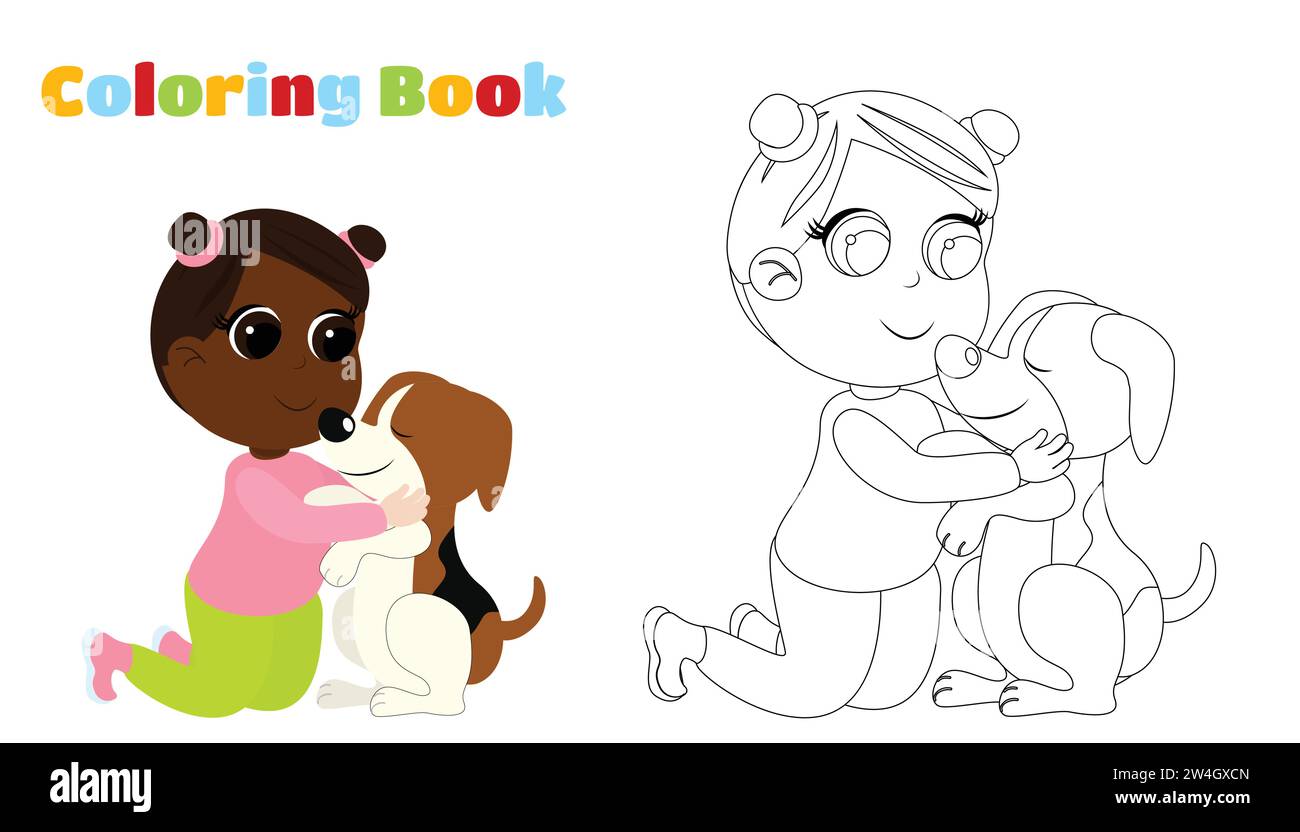 Puppy colouring pages cute hi-res stock photography and images - Alamy